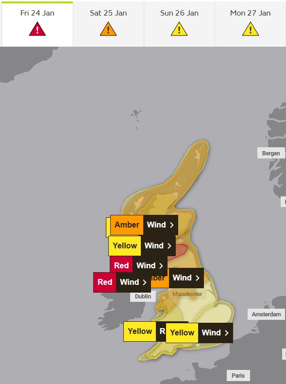 Red/Amber Weather Warnings | Streamline Shipping